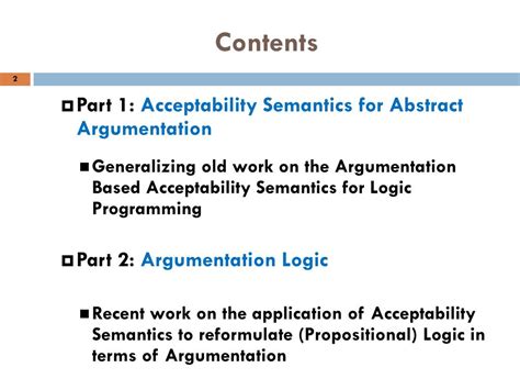 Ppt On The Semantics Of Argumentation Powerpoint Presentation Free