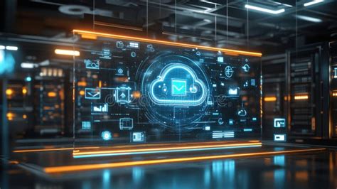 Cloud File Integration A Striking Holographic Visualization Of Cloud Based File Integration