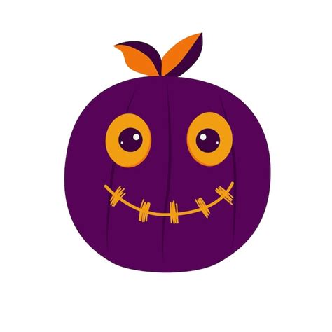 Calabaza De Halloween Divertida Y Sonriente Vector Premium