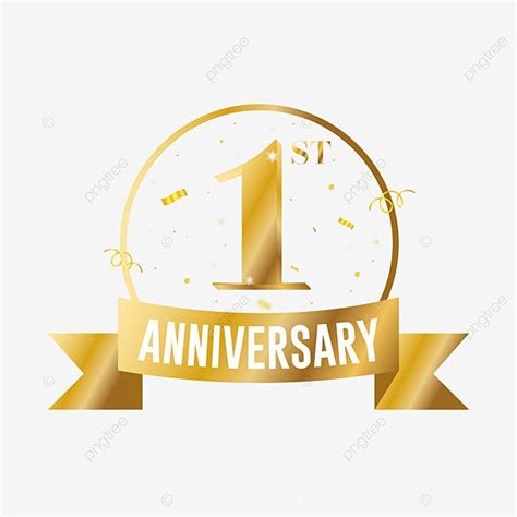 Happy 1st Anniversary Vector Hd Images 1st Anniversary Png Image 1st