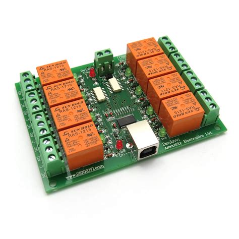 USB 8 Relay Switch Output Module Board Controller 12V