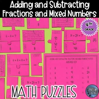 Adding And Subtracting Fractions And Mixed Numbers Puzzle Activity