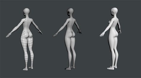 Stylized Female 02 Fine Shape Mesh 3d Turbosquid 2099585