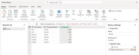 วธการจดกลมตามหรอสรปแถว Power Query Microsoft Learn