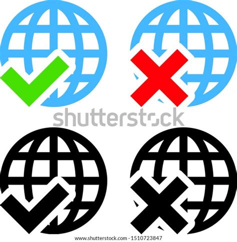 Icon Set Internet Connection Status Stock Vector Royalty Free