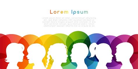 어린이 창조적 인 교육 개념 적 그림입니다 벡터 자식 실루엣입니다 무지개 장식 요소와 소년과 소녀의 그룹 개념에 대한 스톡 벡터 아트 및 기타 이미지 Istock