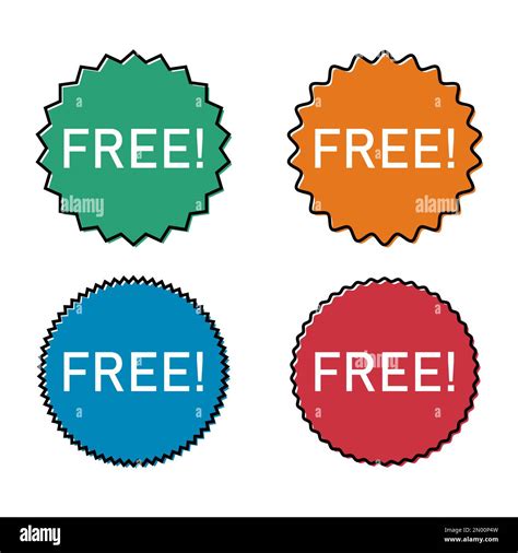 set of free web button sign promotion design label icon gratis