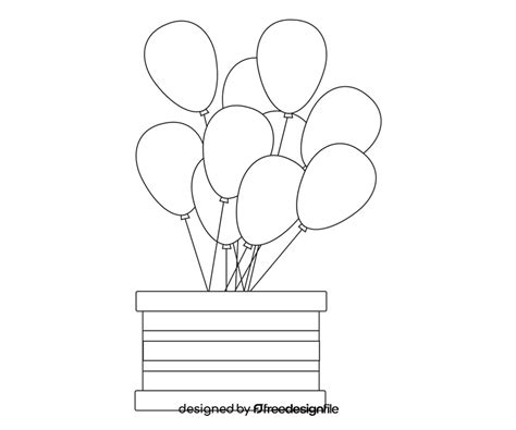 Balloons Cartoon Black And White Clipart Free Download