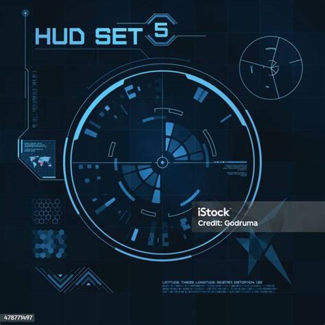 Hud 및 Gui 설정합니다 초현대적 사용자 인터페이스를 제공합니다 패션에 대한 스톡 벡터 아트 및 기타 이미지 패션