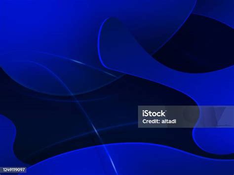 그라데이션 추상 타원형 모양 및 곡선 줄무늬가 있는 파란색 어두운 컴포지션 가리기에 대한 스톡 벡터 아트 및 기타 이미지