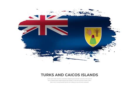 Premium Vector Artistic Cloth Folded Brush Flag Of Turks And Caicos