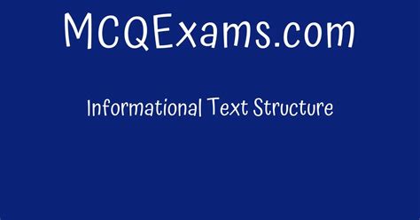 Informational Text Structure Solution