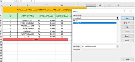 Membuat Mengedit Menjalankan Dan Menghentikan Macro Di Ms Excel