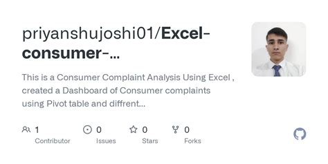 GitHub Priyanshujoshi Excel Consumer ComplaintAnalysis This Is A Consumer Complaint