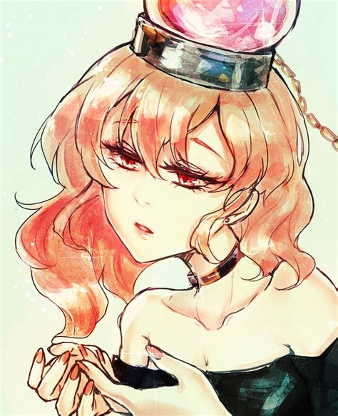 Safebooru 1girl Bare Shoulders Breasts Chains Choker Cleavage