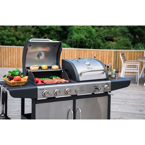 Royal Gourmet Burner Free Standing Liquid Propane BTU Gas And Charcoal Grill With Cover