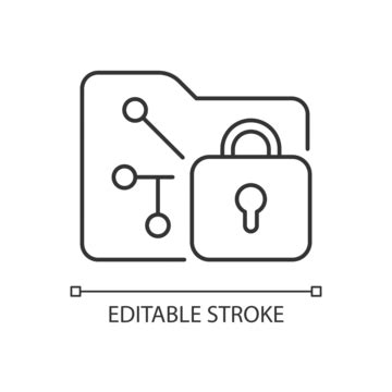 Data Encryption Linear Icon Vector Access Lock Vector Vector Access Lock Png And Vector With
