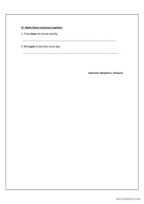 Simple Present Review General Gramma… Français Fle Fiches Pedagogiques