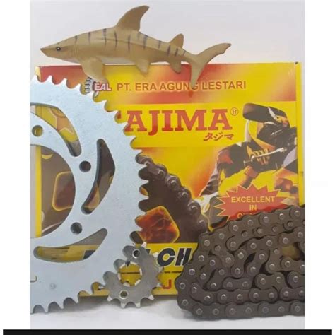 Jual MURAH BAYAR DI RUMAH GIR GEAR RANTAI SET DRIVE CHAIN KIT BERBAGAI SEPEDA MTR KAWASAKI