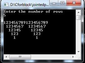 C Program To Create Combined Pyramid Pattern Using While Loop Codeforcoding