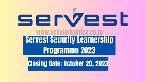 Servest Security Learnership Programme 2023