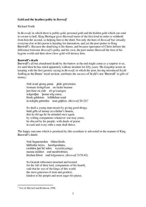 Beowulf Summary