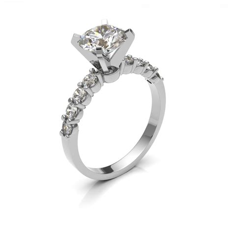 Anillo Compromiso Corte Redondo Modelo Rouge