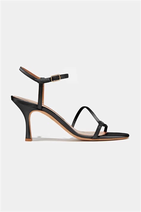 Loop Heel In Black Satin