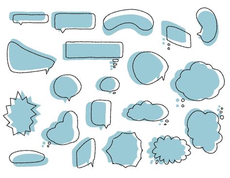 Premium Vector Bubble Talk Phrases Hand Draw Big Set Online Chat