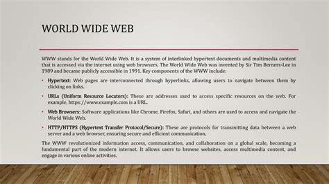 Internet Basics Notes Class 10 Cbsepptx
