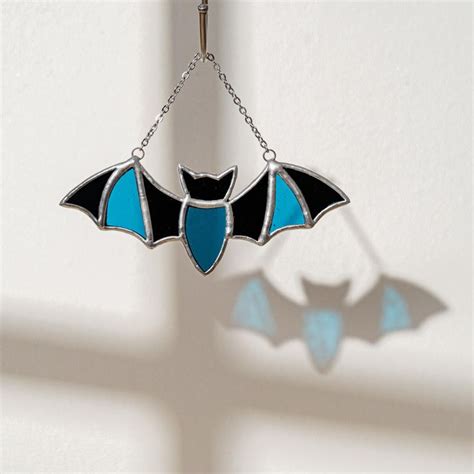 Halloween Bat Stained Glass Window Hangings Horror Decor Halloween T