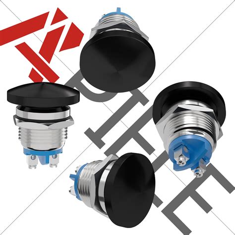 Snapklik Com APIELE 16MM Momentary Push Button Switch Mushroom Head Push Button IP65
