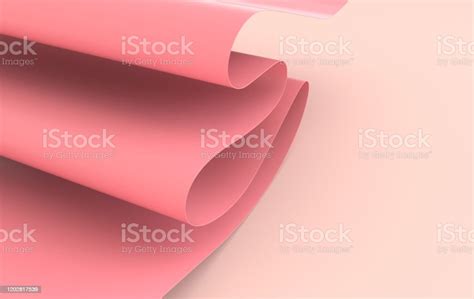 현대 종이 예술 추상적 인 배경 3d 렌더링 종이 파도 현실적인 트렌디 한 공예 스타일 종이 접기 디자인 템플릿입니다 파스텔