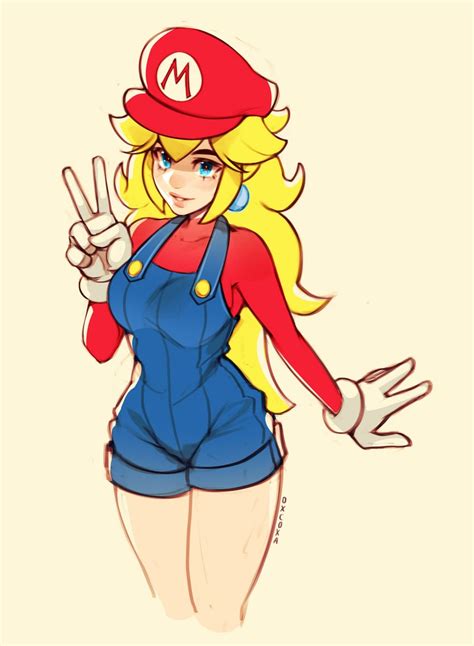 Princess Peach And Mario Mario Drawn By Oxcoxa Danbooru