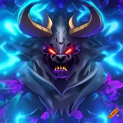 Fantastical Cybernetic Hannya Akita Inu Yokai Character In Detailed