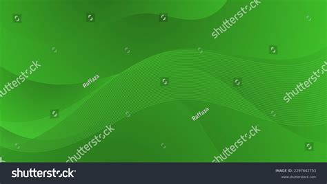 Abstract Green Gradient Colorful Wave Background Stock Vector Royalty