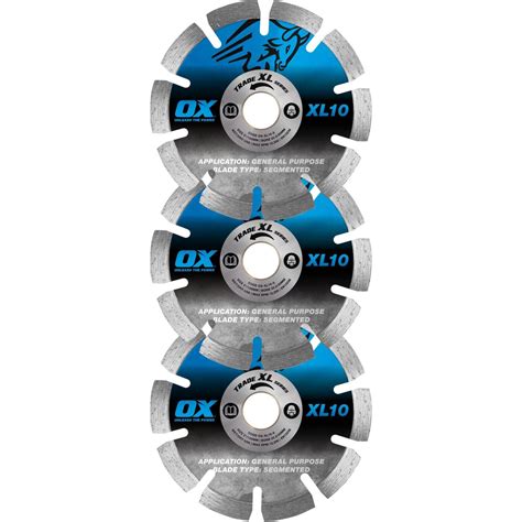 Ox Trade Xl 10 Segmented Diamond Blade General Purpose 5” 3 Pack