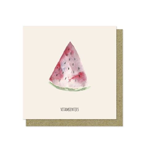 Eco Wenskaart Met Aquarel Illustratie Wenskaart Aquarel Illustratie