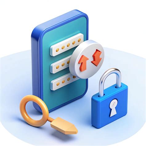 3d Password Reset Illustration Update Personal Data Concept Getting A New Username And Password