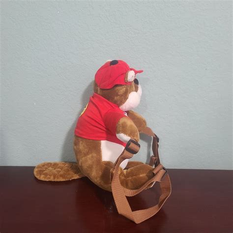 Rare Jaag Buc Ees 13 Plush Backpack Bucees Truck Stop Beaver Mascot 2013 4604808655