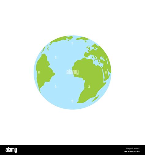 Planet Earth Icon Flat Planet Earth Icon Vector Illustration For Web