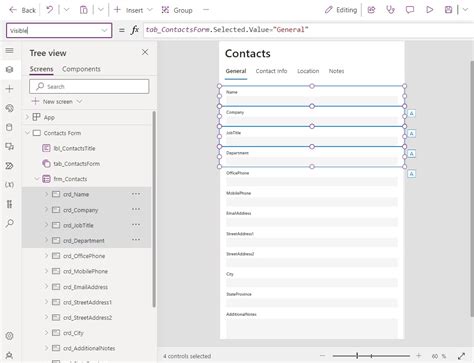 Power Apps Tabbed Form Using Tab List Modern Control