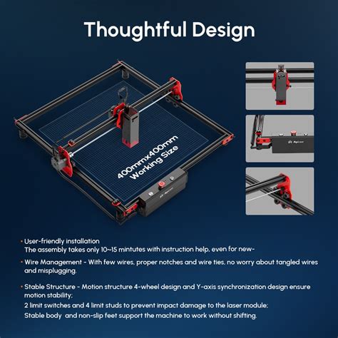 Algolaser Cnc машина за лазерно гравиране и рязане Diy комплект мощност 72w лазер 10w