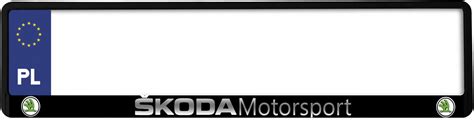 Ramki ramka tablic Skoda MOTORSPORT 1 szt ALFA DESIGN Pozostałe