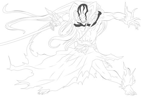 Ichigo Kurosaki Hollow Lineart By Gevdano On Deviantart