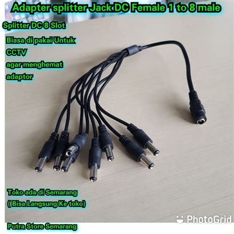 Jual Adapter Splitter Jack DC Cabang Jack DC Famale To Female