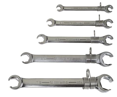 Double Head Flare Nut Wrench 6 Point Sae With Safety Coil Snap On