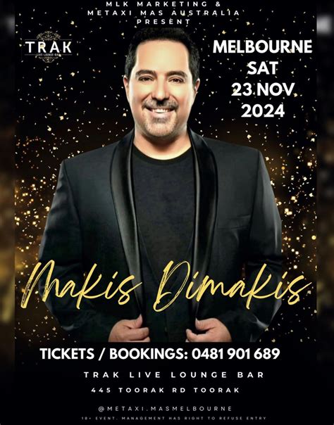 Makis Dimakis Australian Tour 2024 Kinisi At Trak Melbourne 23 November 2024 Allevents