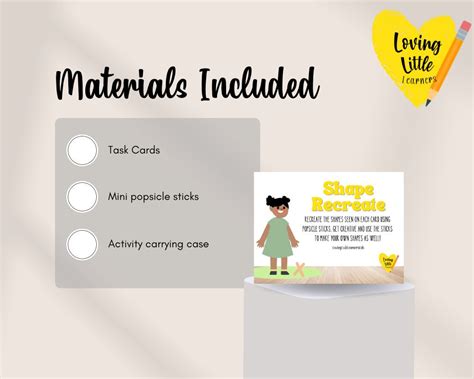 Shape Recreate Activity Task Box Kit Etsy