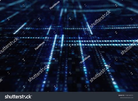 Ilustrasi Stok Animation Abstract Blue Technology Background Hexadecimal 1168140721 Shutterstock